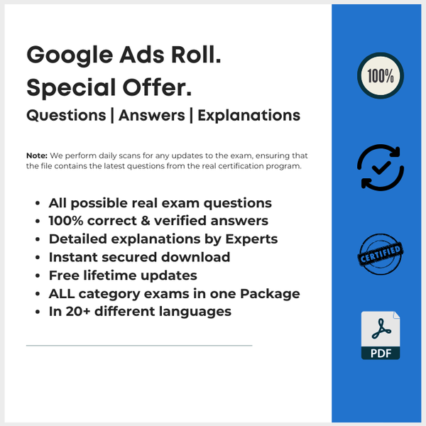 Google Ads Certification - All Exam Questions, Answers & Explanations ...